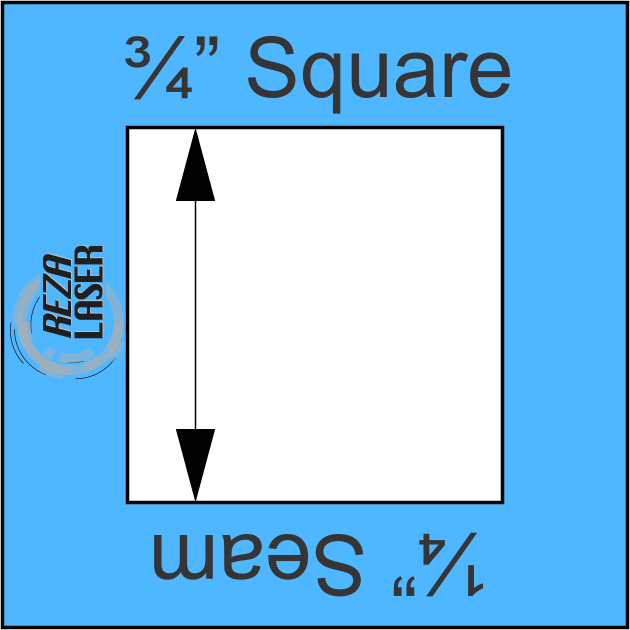 Square 3/4 Inch - Acrylic Template - I SPY with 1/4 Inch Seam Allowance ...