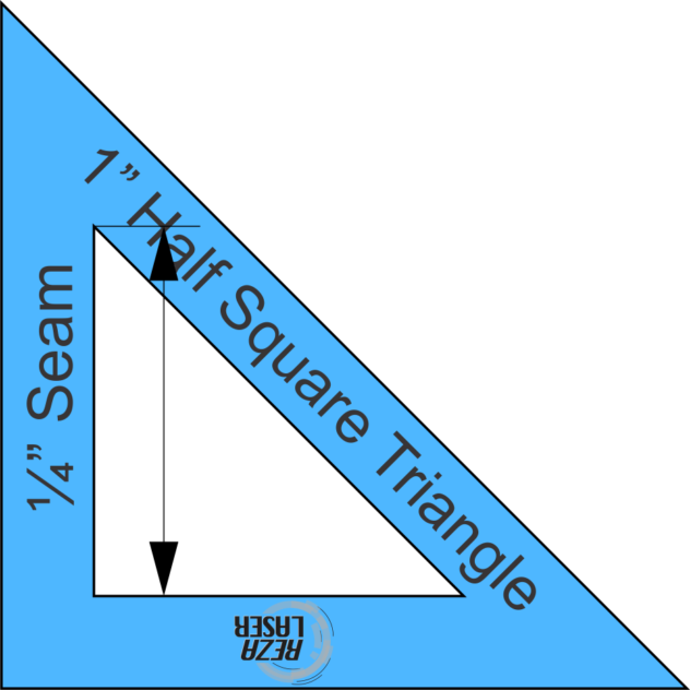 Triangle Half Square - 1 Inch - Acrylic Template - I SPY with 1/4 Inch ...