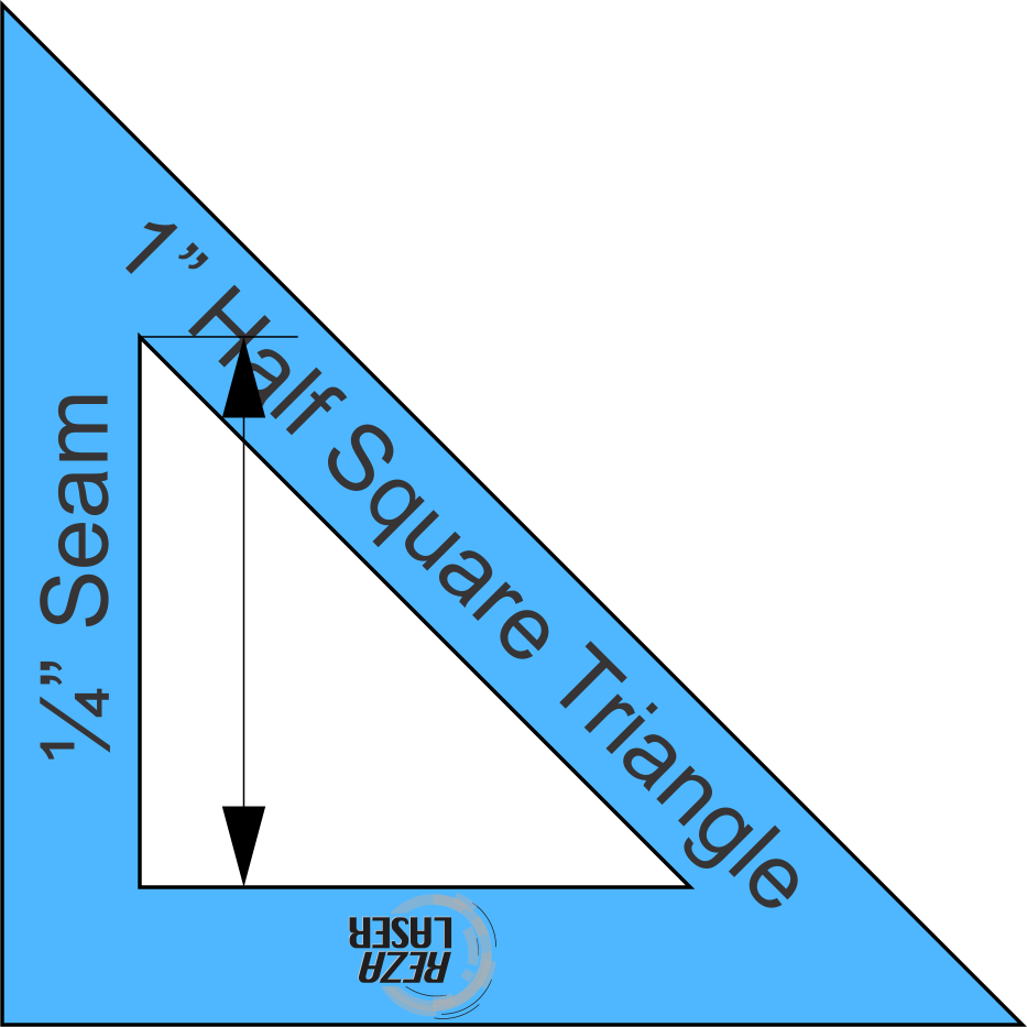 Triangle Half Square - 1 Inch - Acrylic Template - I SPY with 1/4 Inch ...