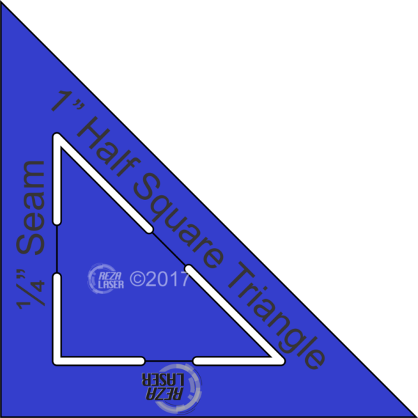 Triangle Half Square - 1 Inch - Acrylic Template - KEYHOLE with 1/4 ...