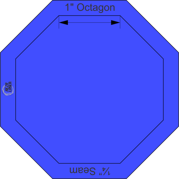 Octagon 1 Inch - Acrylic Template - SOLID with 1/4 Inch Seam Allowance ...