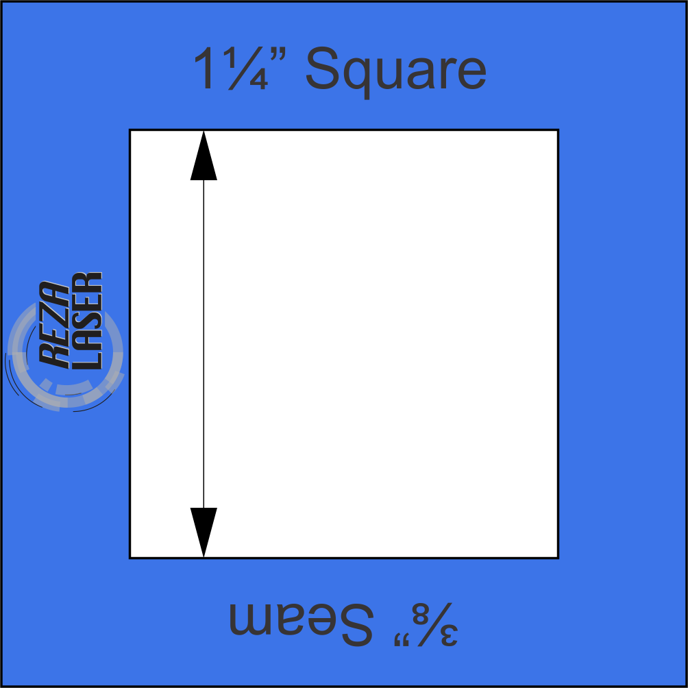 Square 1 1/4 Inch - Acrylic Template - I SPY with 3/8 Inch Seam ...