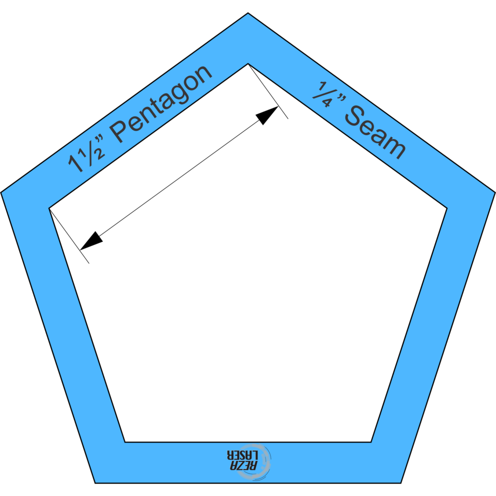 Pentagon 1 1/2 Inch – Acrylic Template – I SPY with 3/8 Inch Seam ...