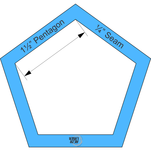 Pentagon 1 1/2 Inch - Acrylic Template - I SPY with 1/4 Inch Seam ...