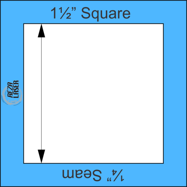 Square 1 1/2 Inch - Acrylic Template - I SPY with 1/4 Inch Seam ...