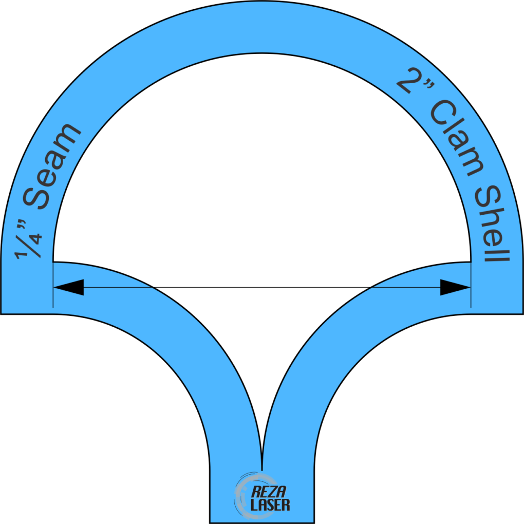 Clam Shell - 2 Inch - Acrylic Template - I SPY with 1/4 Inch Seam ...