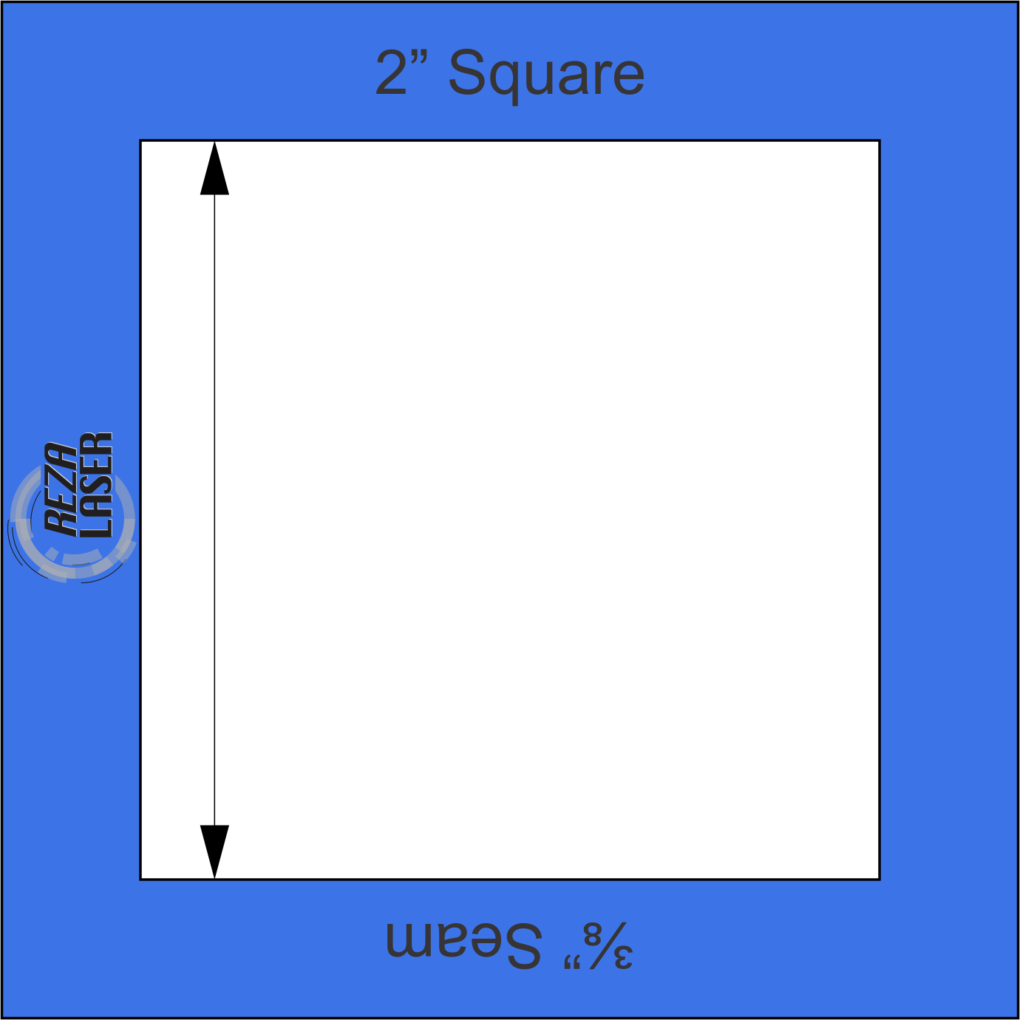 Square 2 Inch - Acrylic Template - I SPY with 3/8 Inch Seam Allowance ...