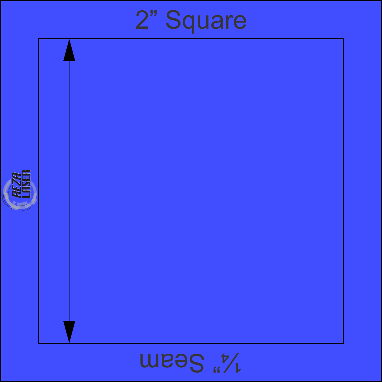 Square 2 Inch - Acrylic Template - SOLID with 1/4 Inch Seam Allowance ...
