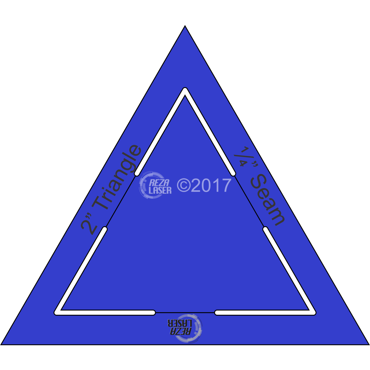 Triangle - (60 Degree) Equilateral - 2 Inch - Acrylic Template ...