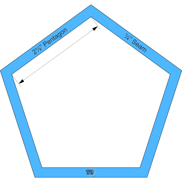Pentagon 2 1/2 Inch - Acrylic Template - I SPY with 1/4 Inch Seam ...
