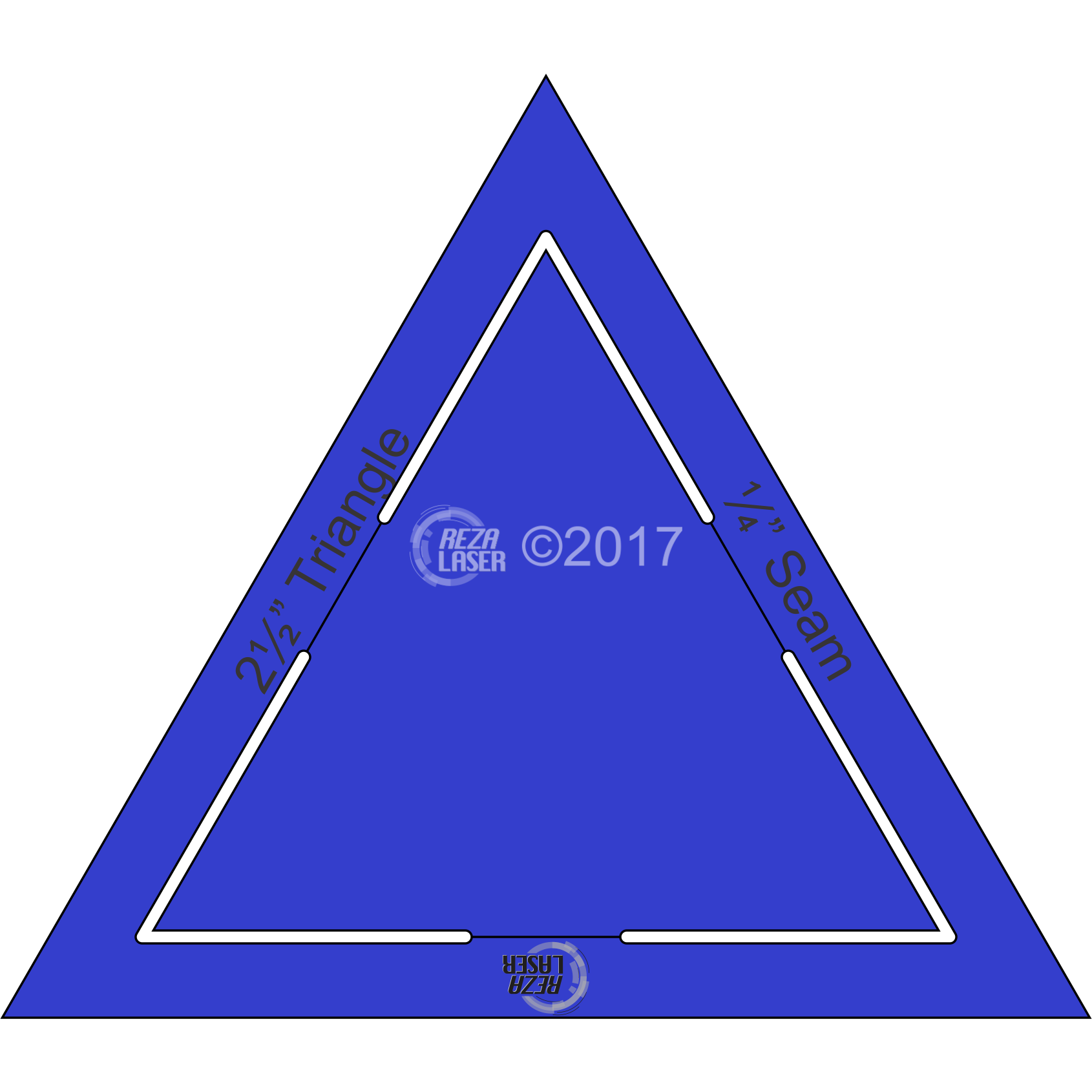 Triangle - (60 Degree) Equilateral - 2 1/2 Inch - Acrylic Template ...