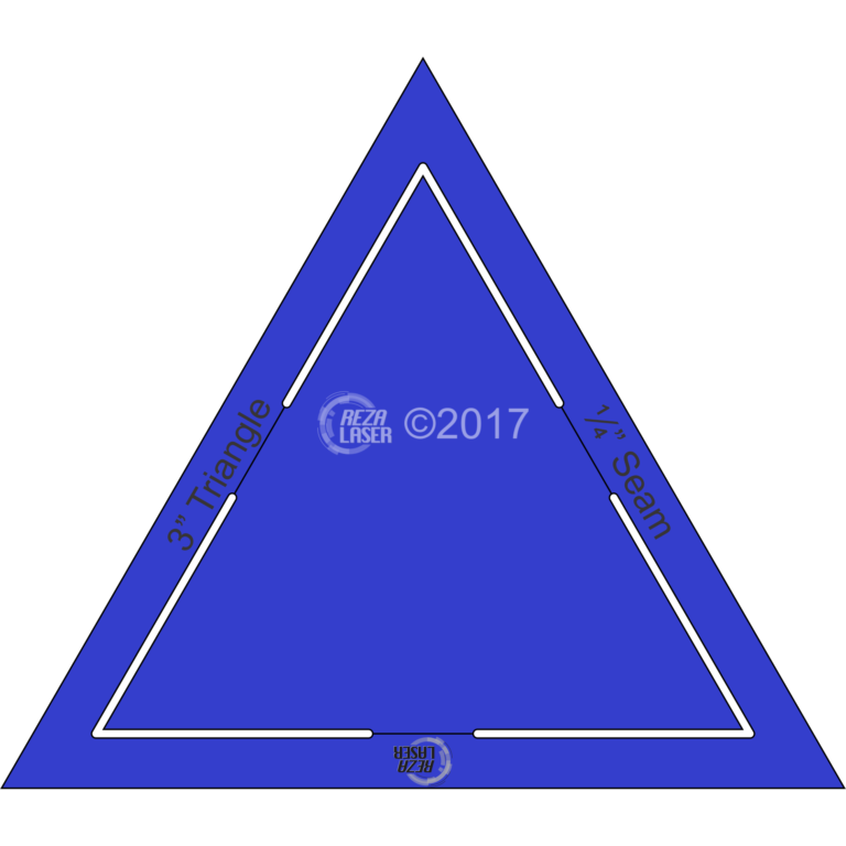 Triangle - (60 Degree) Equilateral - 3 Inch - Acrylic Template ...