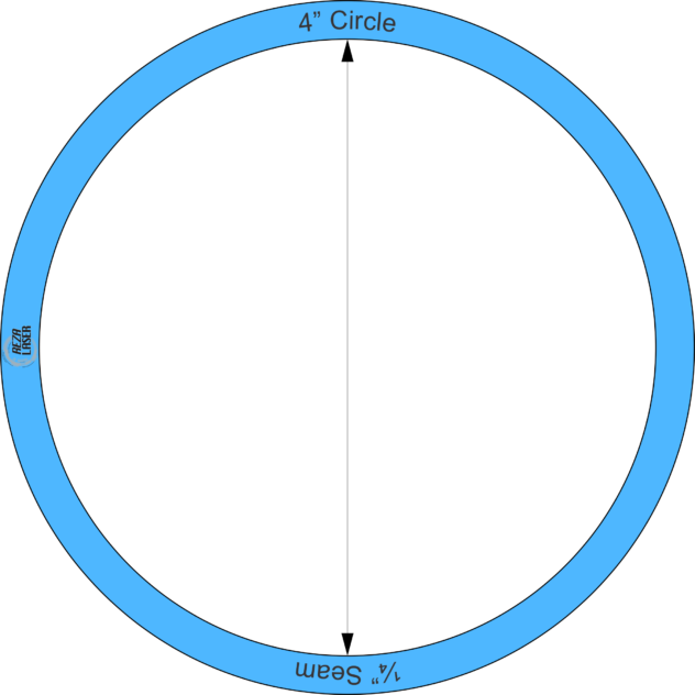 Circle - 4 Inch - Acrylic Template - I SPY with 1/4 Inch Seam Allowance ...