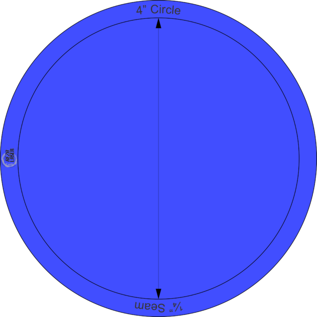 Circle - 4 Inch - Acrylic Template - SOLID with 1/4 Inch Seam Allowance ...