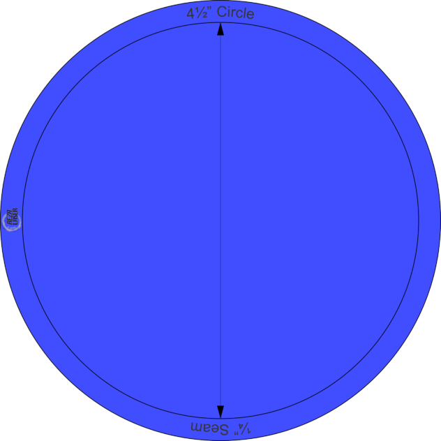 Circle - 4 1/2 Inch - Acrylic Template - SOLID with 1/4 Inch Seam ...