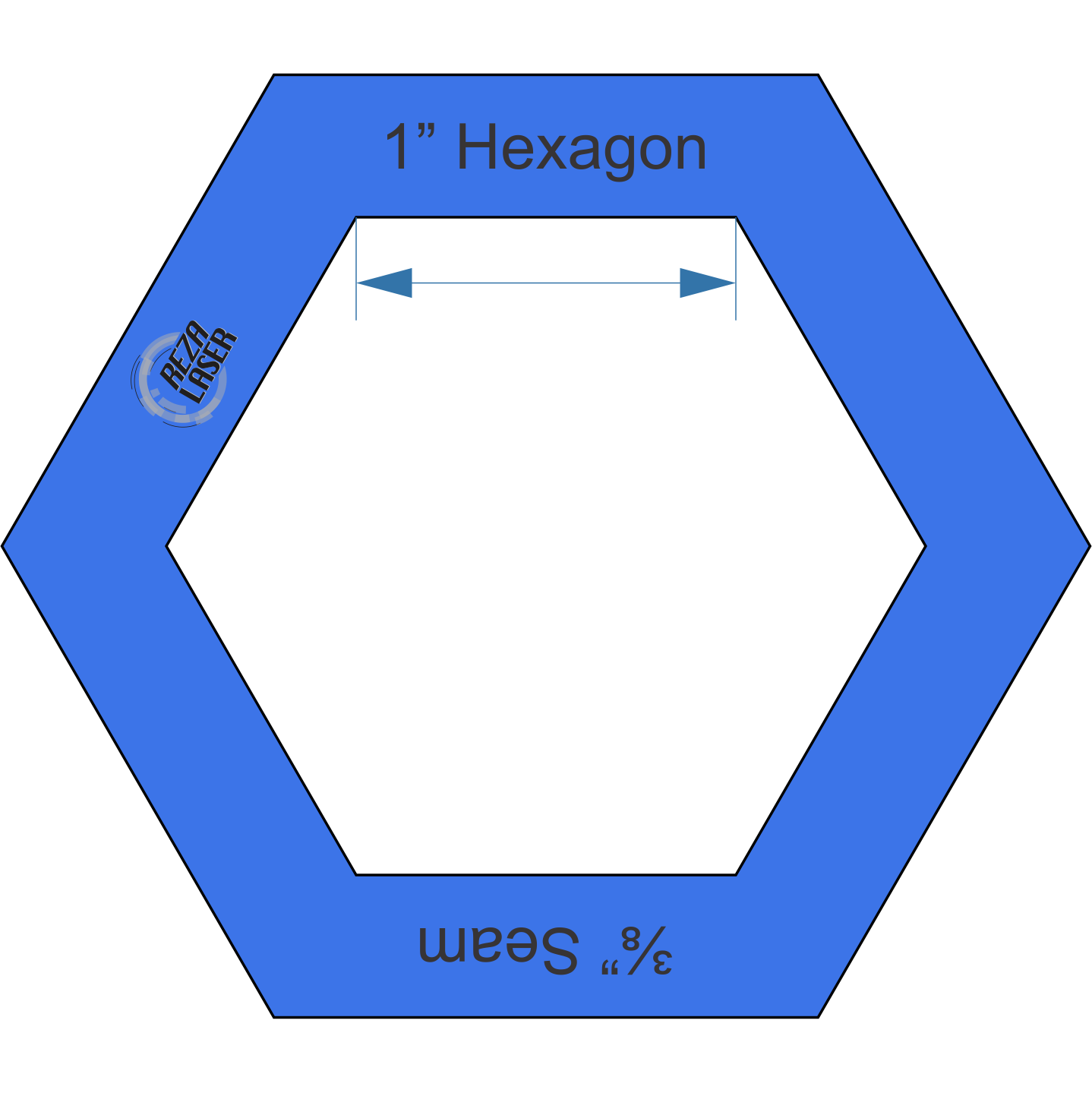 Hexagon 1 Inch - Acrylic Template - I SPY with 3/8 Inch Seam Allowance ...