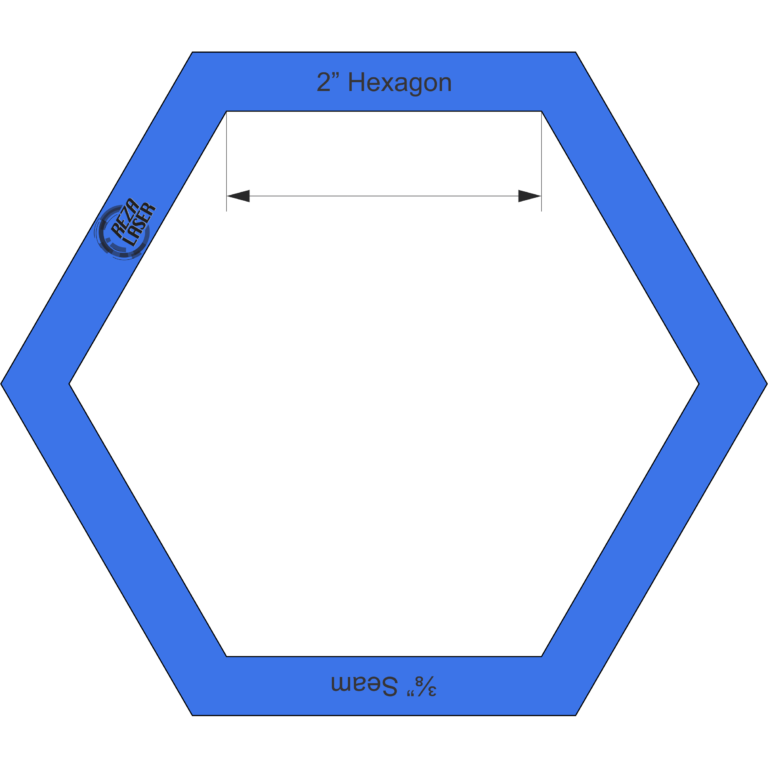 Hexagon 2 Inch - Acrylic Template - I SPY with 3/8 Inch Seam Allowance ...