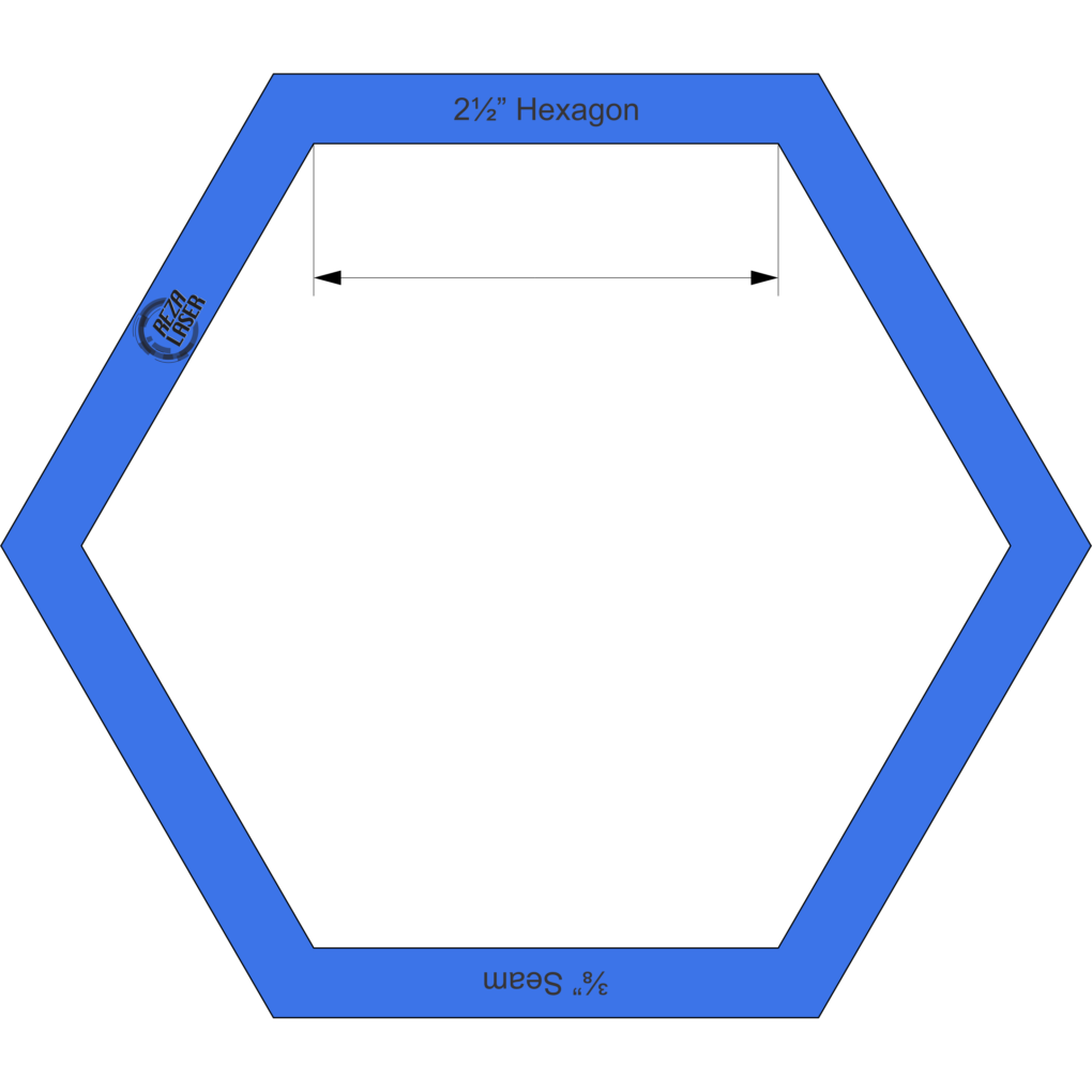 Hexagon 2 1/2 Inch - Acrylic Template - I SPY with 3/8 Inch Seam ...