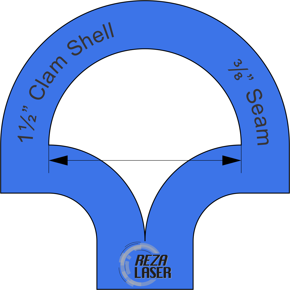 Clam Shell - 1 1/2 Inch - Acrylic Template - I SPY with 3/8 Inch Seam Allowance - Maree St Clair ...