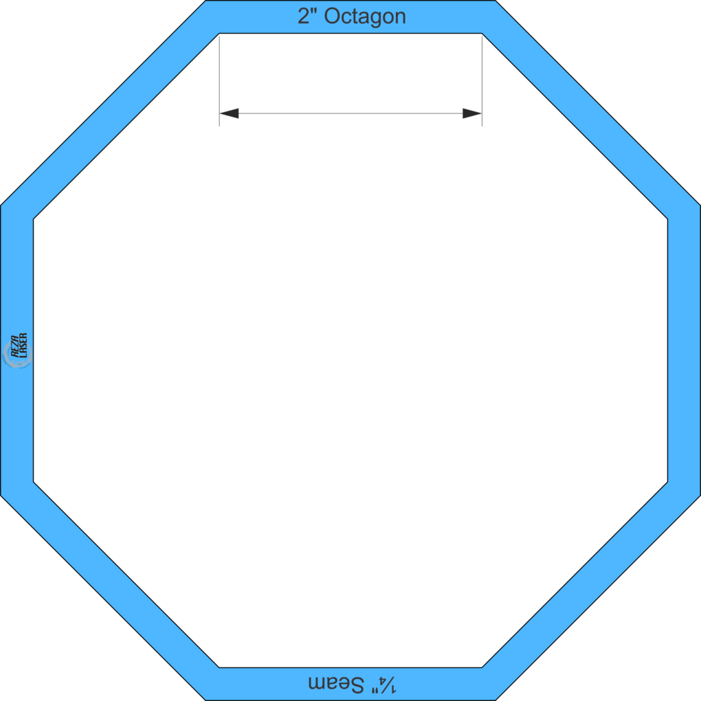 Octagon 2 Inch - Acrylic Template - I SPY with 1/4 Inch Seam Allowance ...