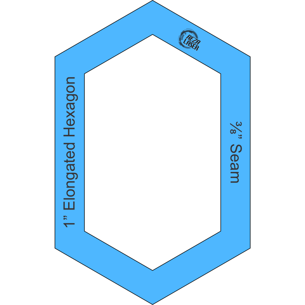 Hexagon Elongated 1 Inch - Acrylic Template - I SPY with 3/8 Inch Seam ...