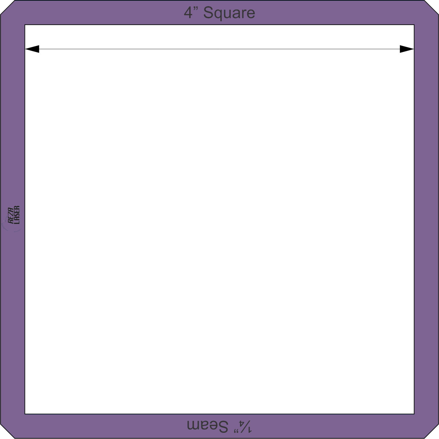 Square 4 Inch - Acrylic Template - I SPY with 1/4 Inch Seam Allowance ...