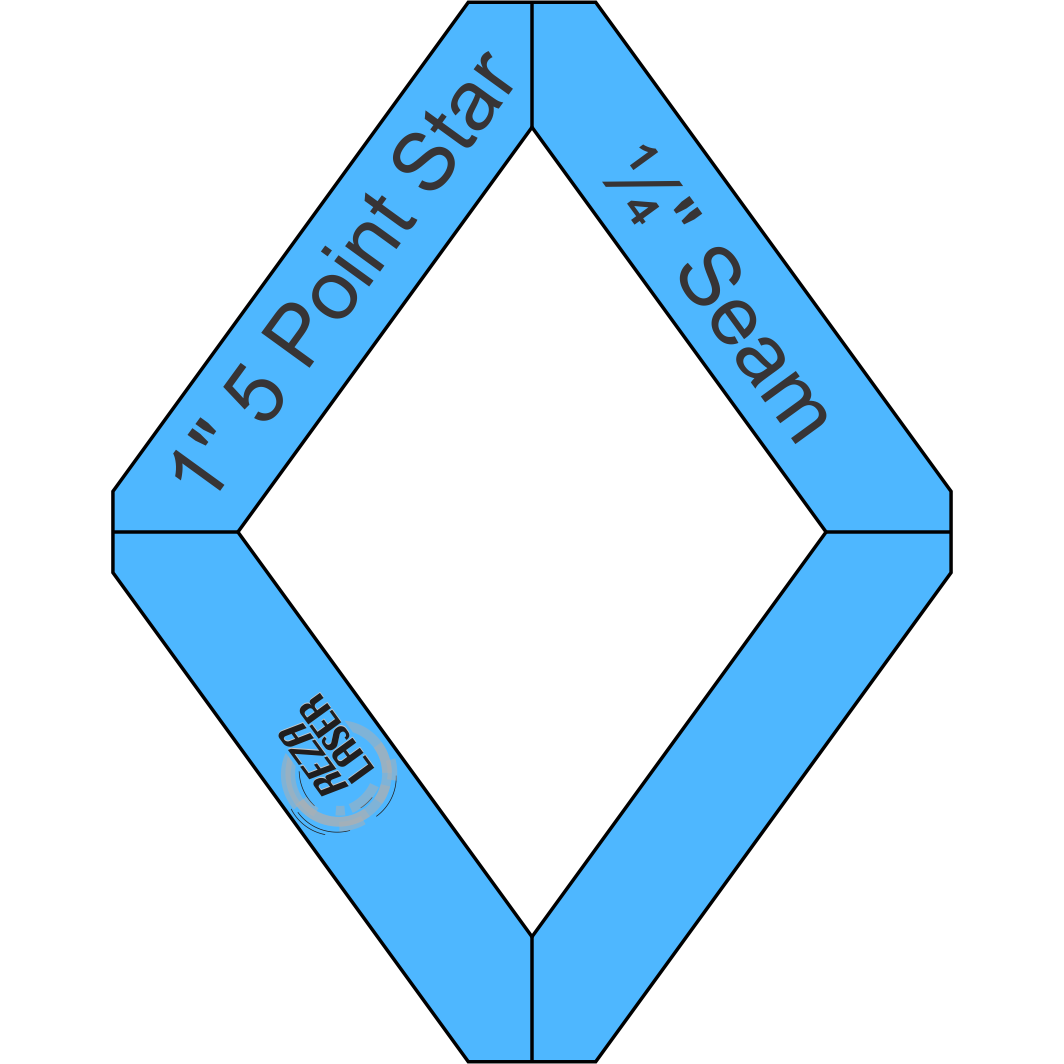 Diamond - (72 Degree) 5 Point Star - 1 Inch - Acrylic Template - I SPY ...