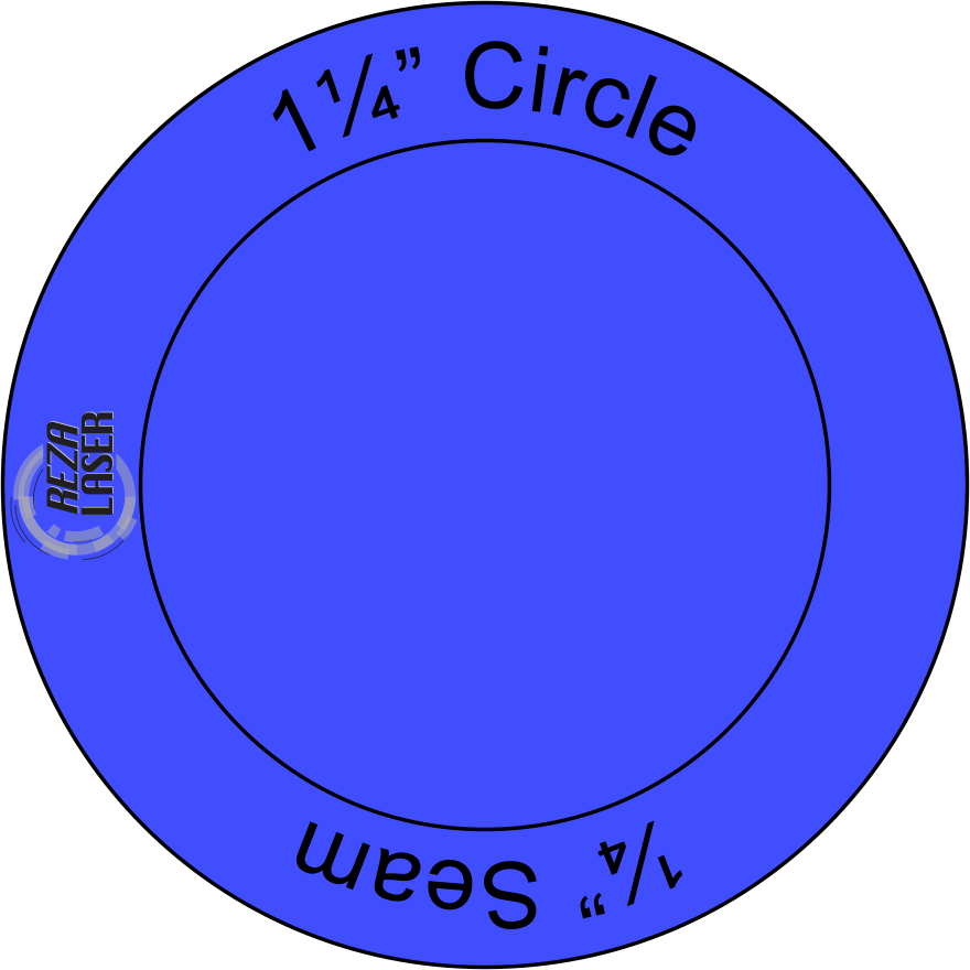 Circle - 1 1/4 Inch - Acrylic Template - SOLID with 1/4 Inch Seam ...