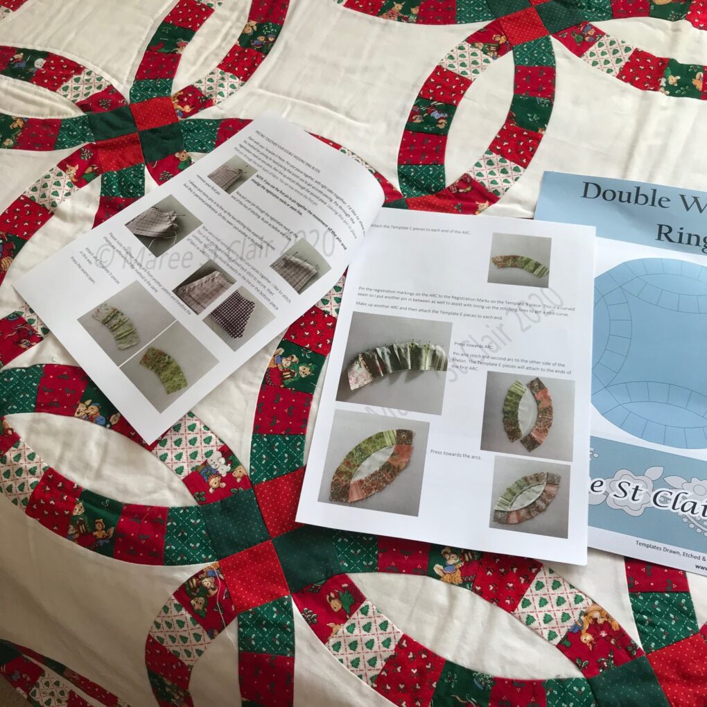 Double Wedding Ring Template Set - Maree St Clair Quilts