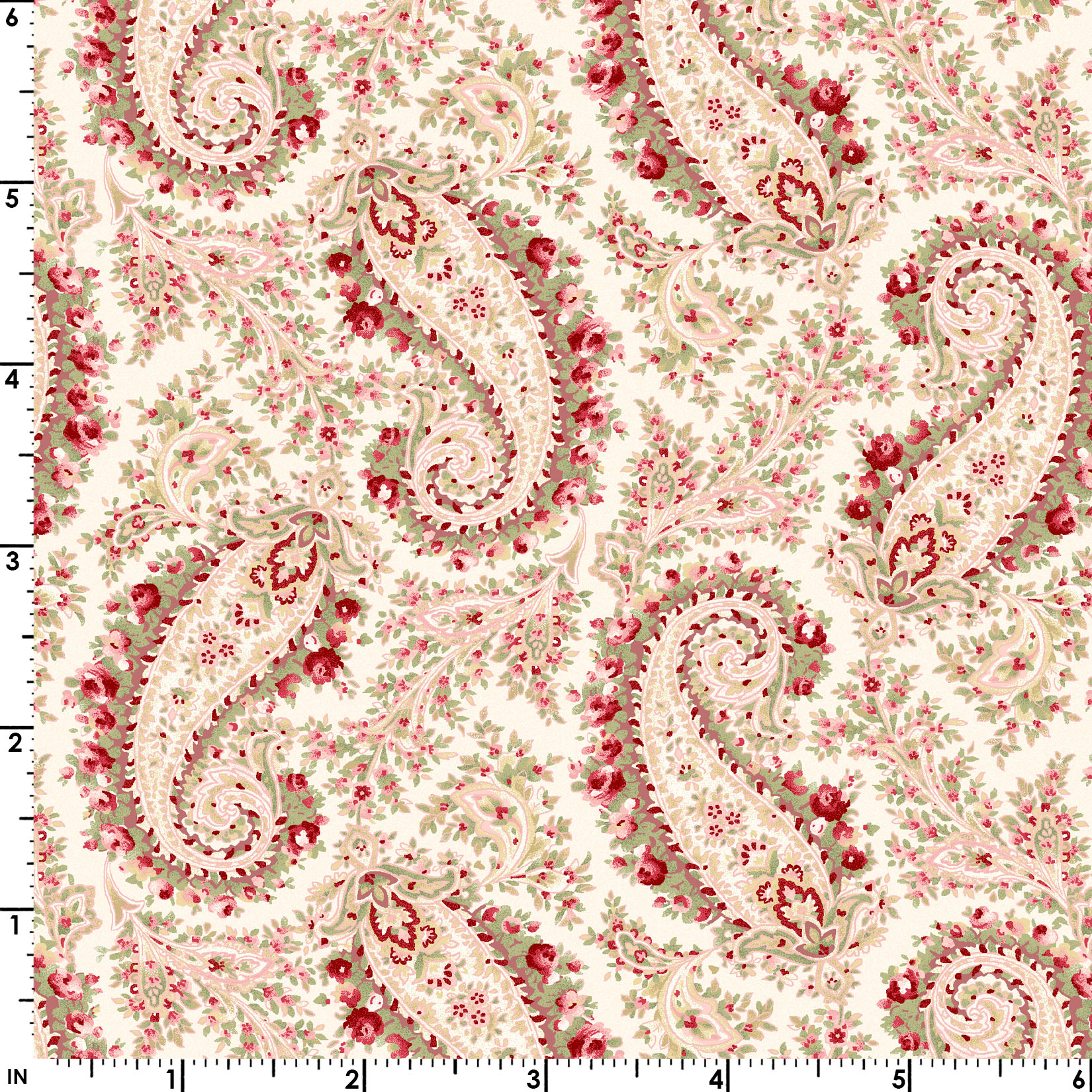 American Beauty by Robyn Pandolph Saxty - 10251E - Paisley Rose Cream ...