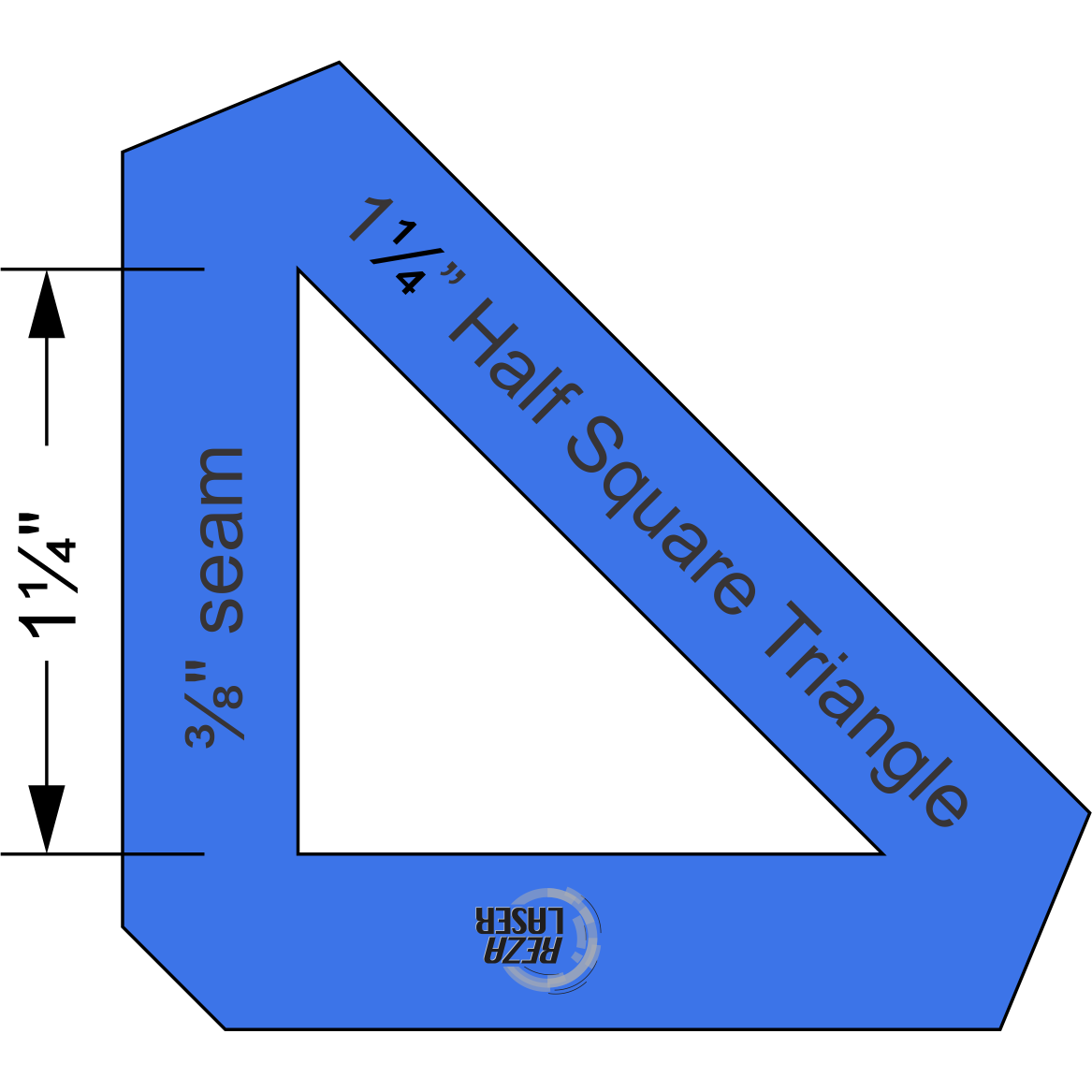 Triangle Half Square - 1 1/4 Inch - Acrylic Template - I SPY with 3/8 ...