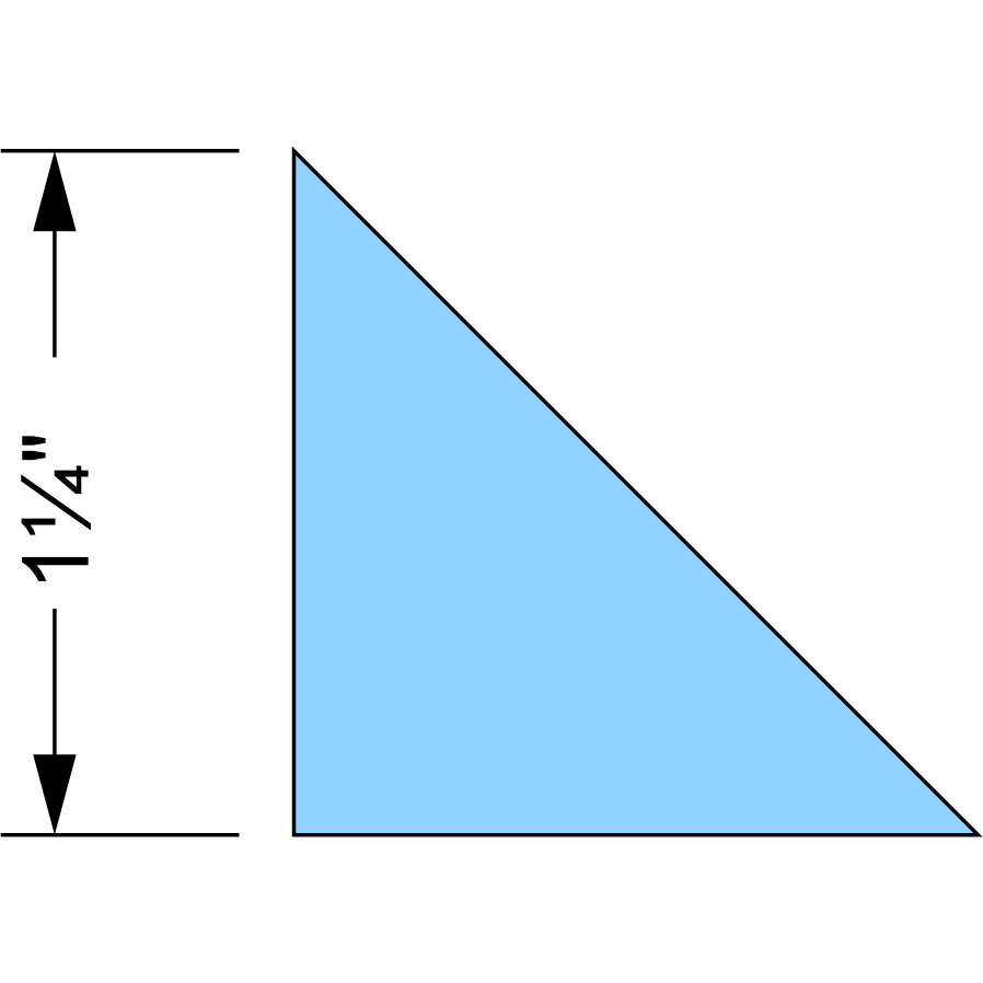 Triangle Half Square - 1 1/4 Inch - Papers - Large - Pkt 930 - Maree St ...